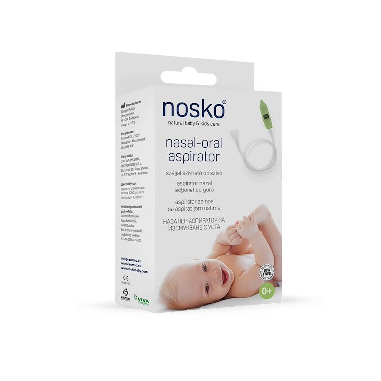 nosko® Nazalno-Oralni Aspirator za Nos za Aspiraciju Ustima