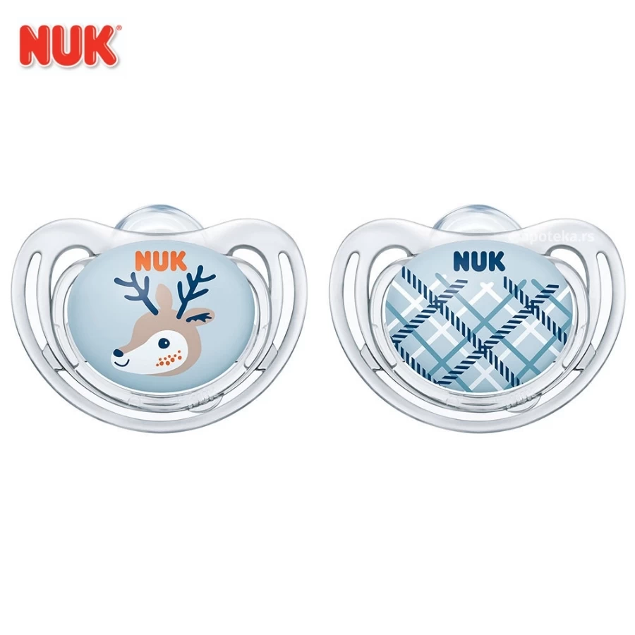 NUK® Varalica Silikon Snow Irvas, 6-18m, 2 Komada