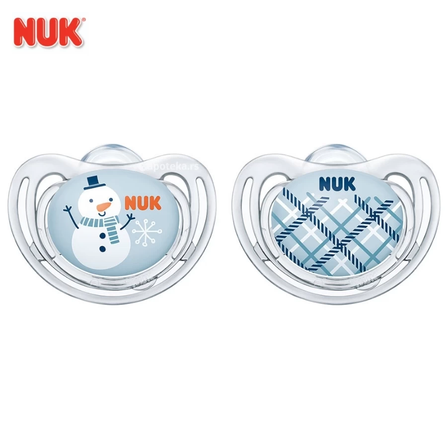 NUK® Varalica Silikon Snow Sneško, 6-18m, 2 Komada