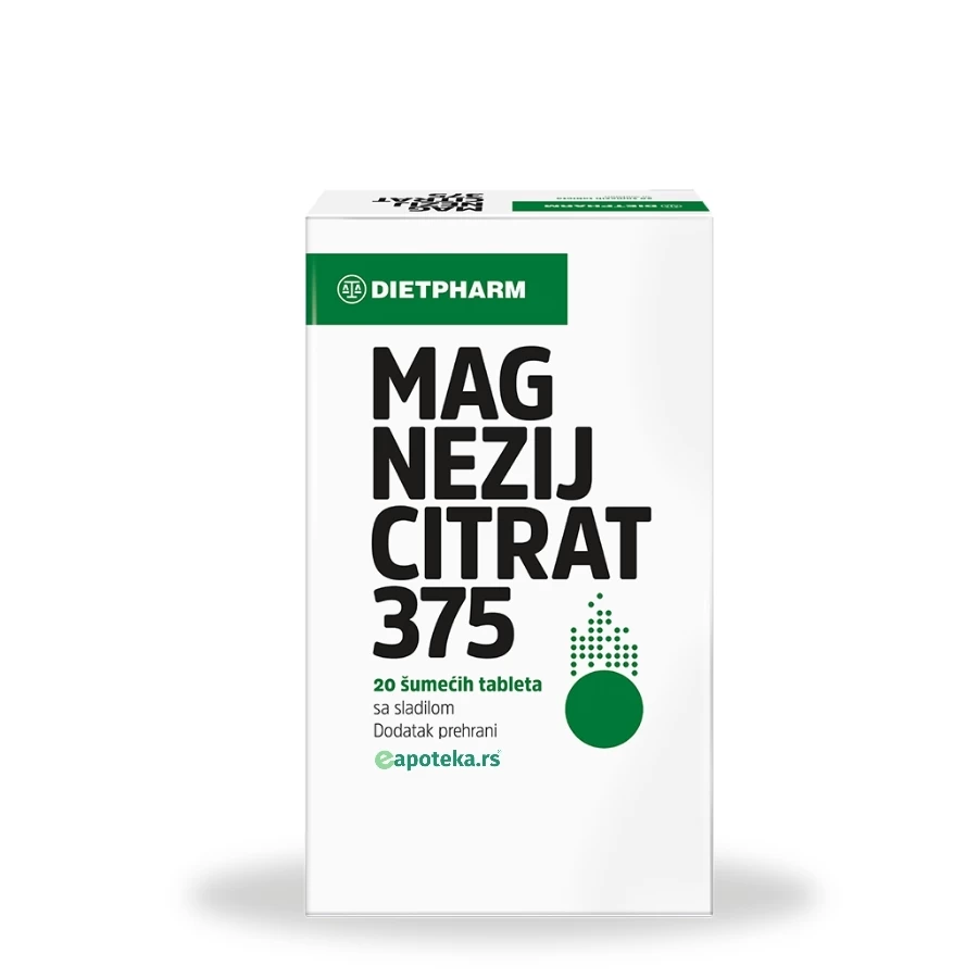 DIETPHARM Magnezijum Citrat 375 20 Šumećih Tableta