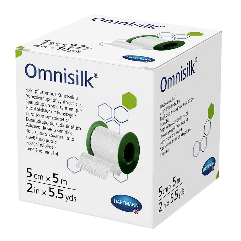 HARTMANN Omnisilk® Lepljiva Papirna Hipoalergena Traka 5cm x 5m