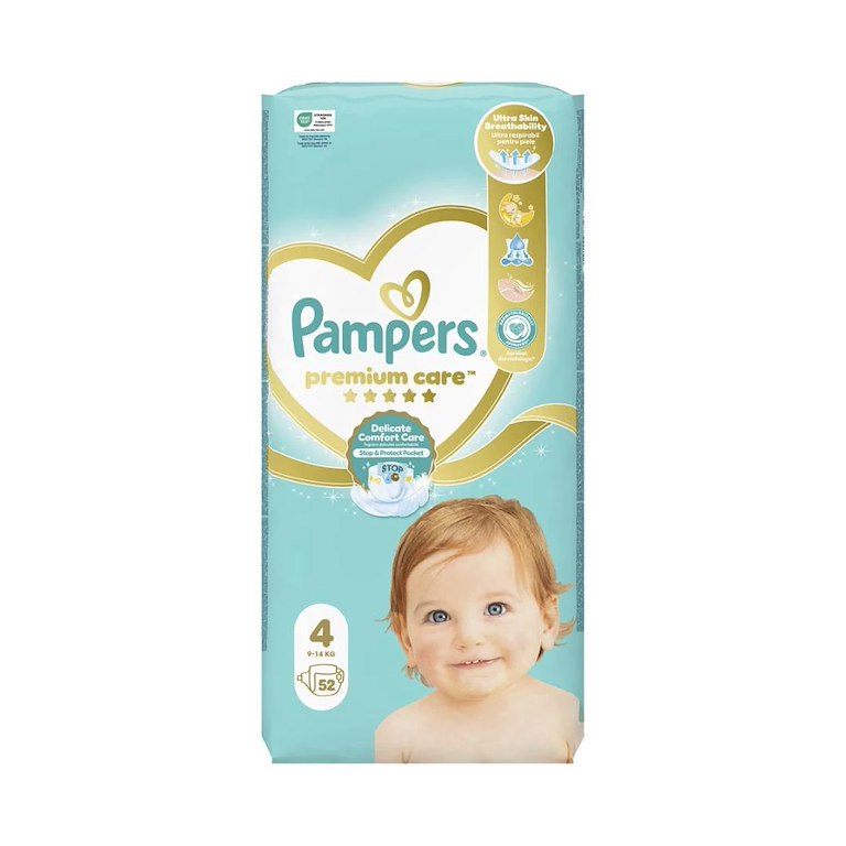 Pampers PREMIUM Care 4 Pelene 52 Pelena od 9 do 14 Kilograma