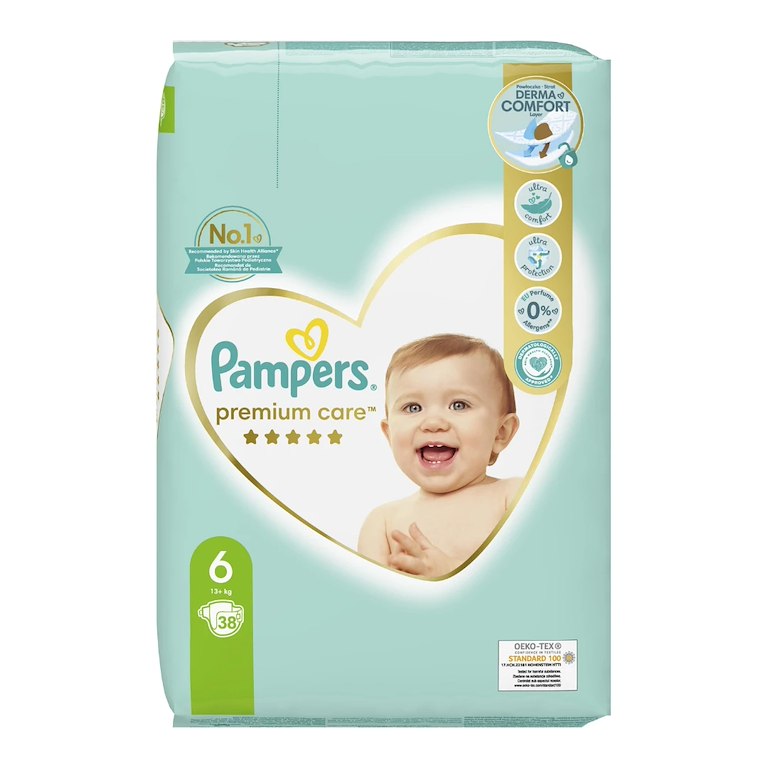 Pampers PREMIUM Care 6 Pelene 38 Pelena za preko 13 Kilograma