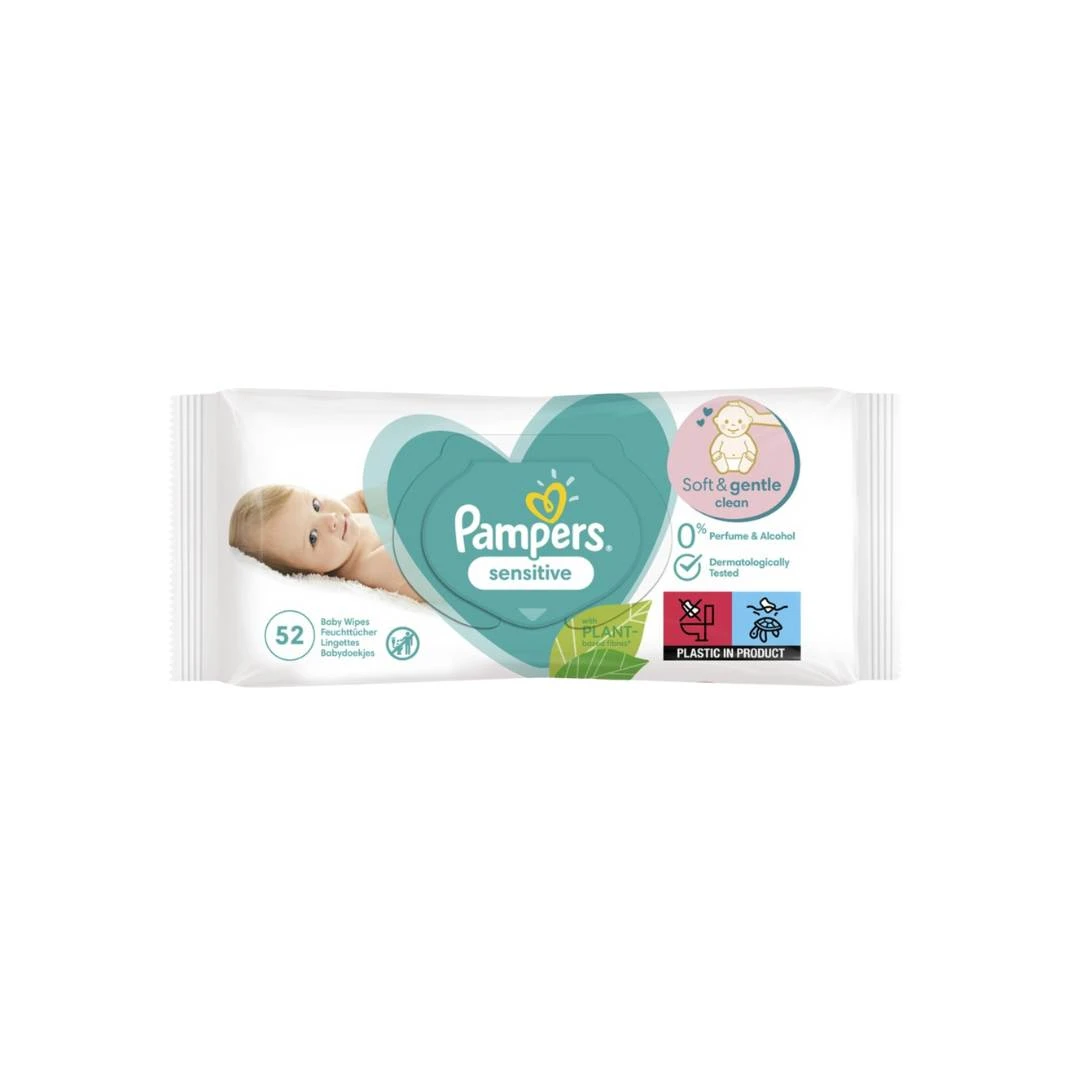 Pampers Vlažne Maramice Sensitive 52