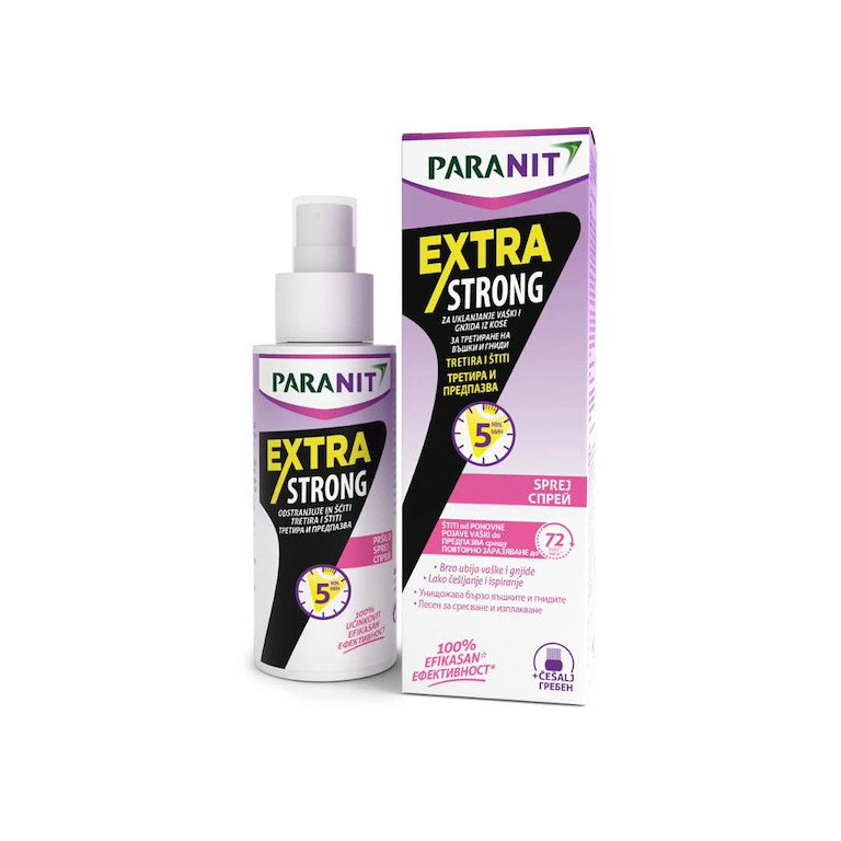 PARANIT Extra Strong Sprej Za Uklanjanje Vaški i Gnjida 100 mL