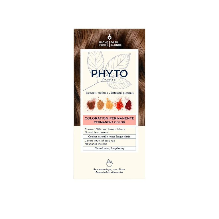 PHYTO COLOR 6 Tamno Plava Biljna Farba za Kosu