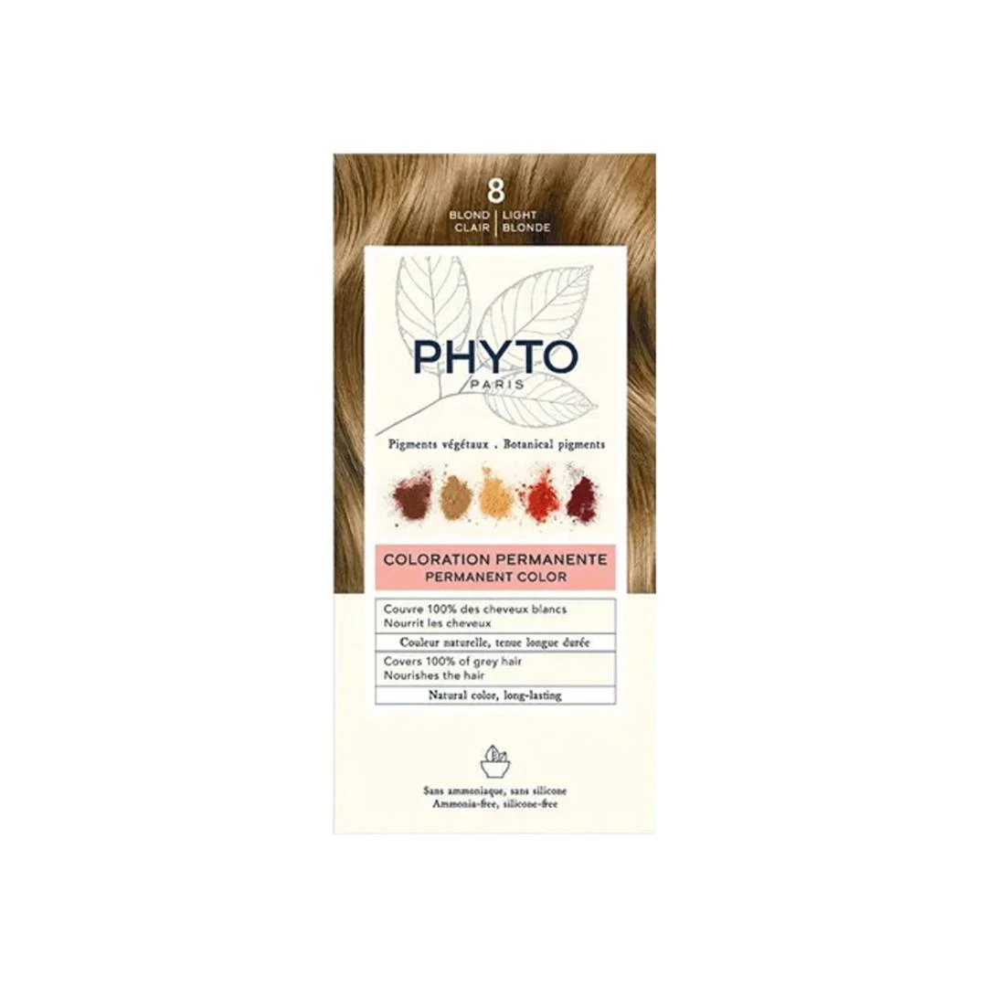 PHYTO COLOR 8 Svetlo Plava Biljna Farba za Kosu