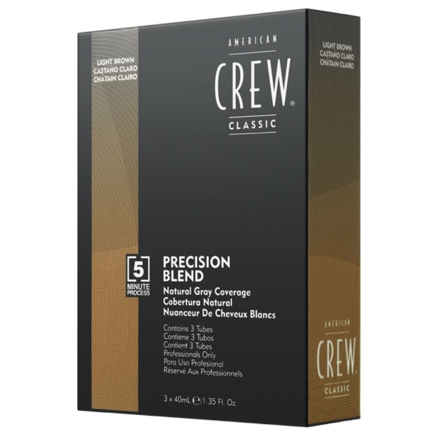 American CREW Precision Blend Medium ASH 3x40 mL; Muške Farbe za Kosu