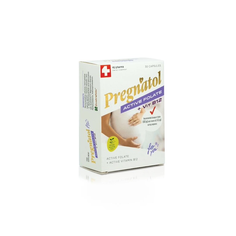 Pregnatol ACTIVE FOLATE + Vit B12 30 Kapsula sa Aktivnom Folnom Kiselinom