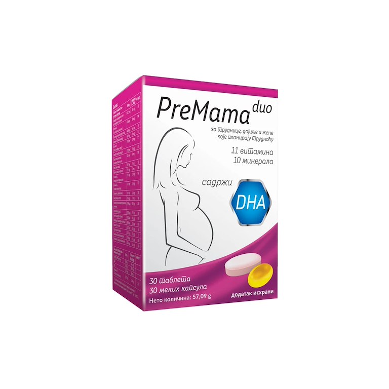 ALKALOID PreMama Duo 30 Tableta i 30 Kapsula za Trudnice