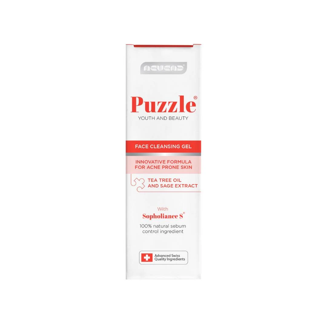 Puzzle Antibakterijski Gel za Umivanje Lica sa Salicilnom Kiselinom i Uljem Čajevca 75 mL; Bubuljece; Akne