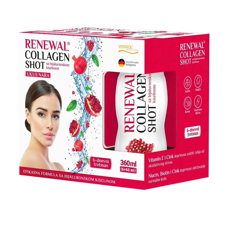 Renewal® Collagen Shot Tečni Kolagen sa Hijaluronom za Piti 6x60 mL