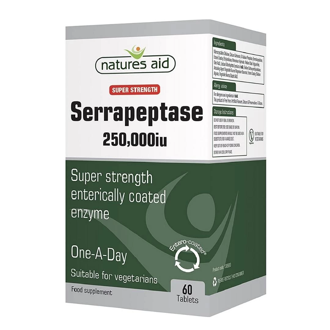 NATURES AID Serrapeptase 250.000 IU 60 Tableta