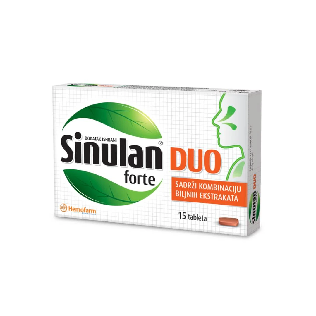 Sinulan® DUO Forte 15 Tableta; za Sinuse i Upalu Sinusa