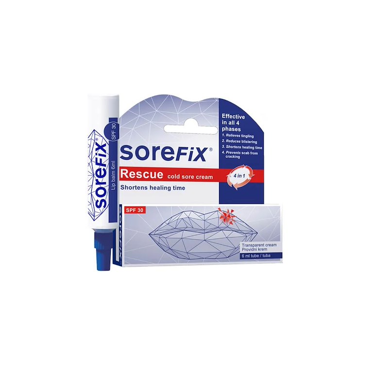 SORE FIX Rescue Cold Sore Cream Krema za Herpes 6 mL