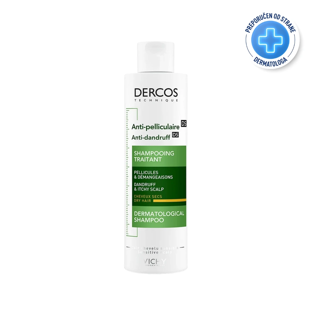 VICHY DERCOS ANTI-DANDRUFF Šampon Protiv Peruti za Suvu Kosu 200 mL