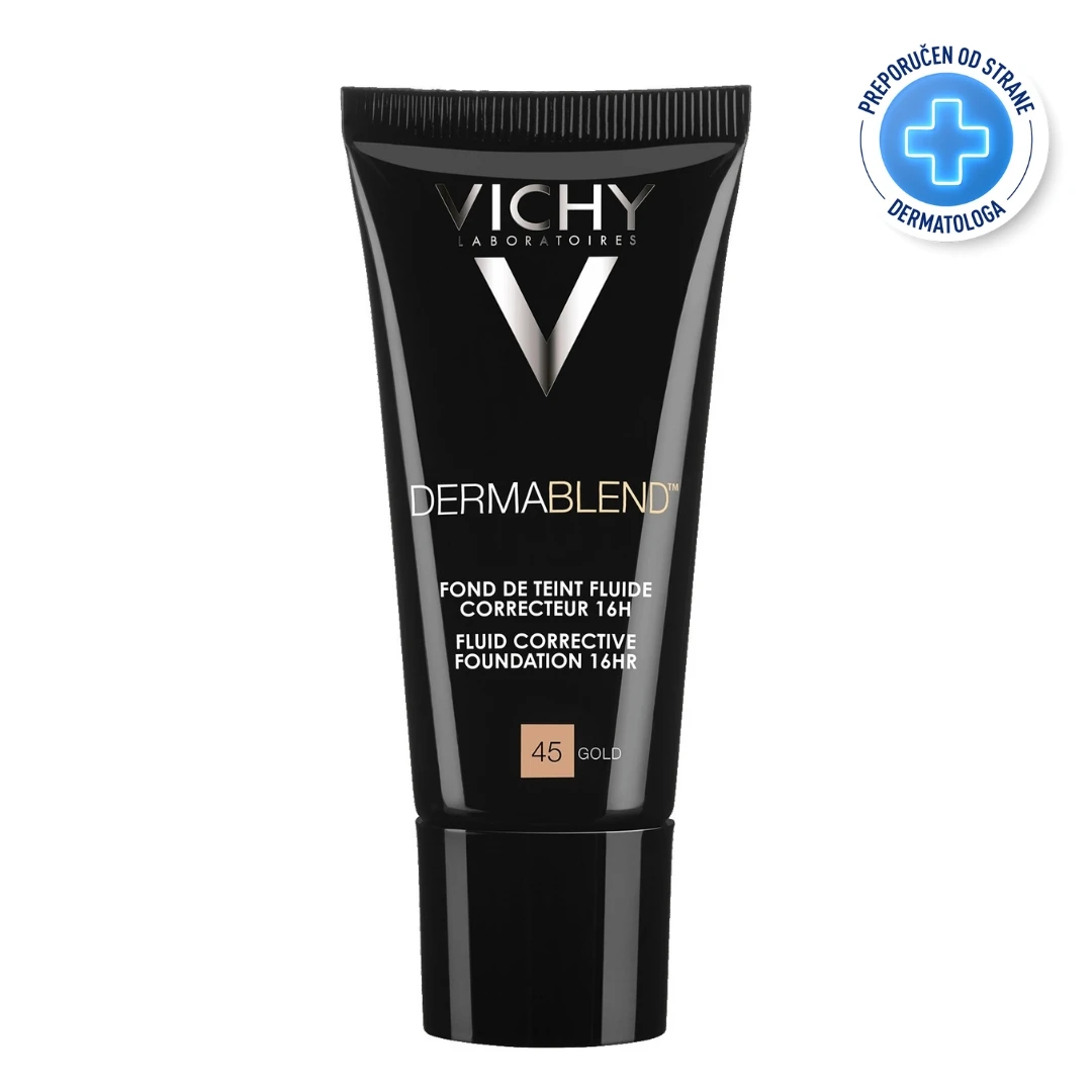 VICHY DERMABLEND Korektivni Tečni Puder SPF35 Nijansa 45 GOLD 30 mL