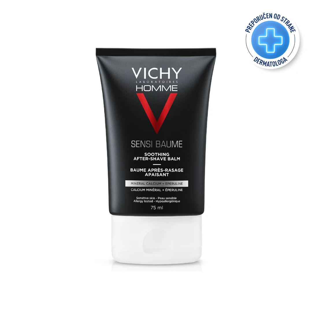 VICHY HOMME SENSI-BAUME Nežni Balzam Posle Brijanja Protiv Iritacija za Osetljivu Kožu 75 mL