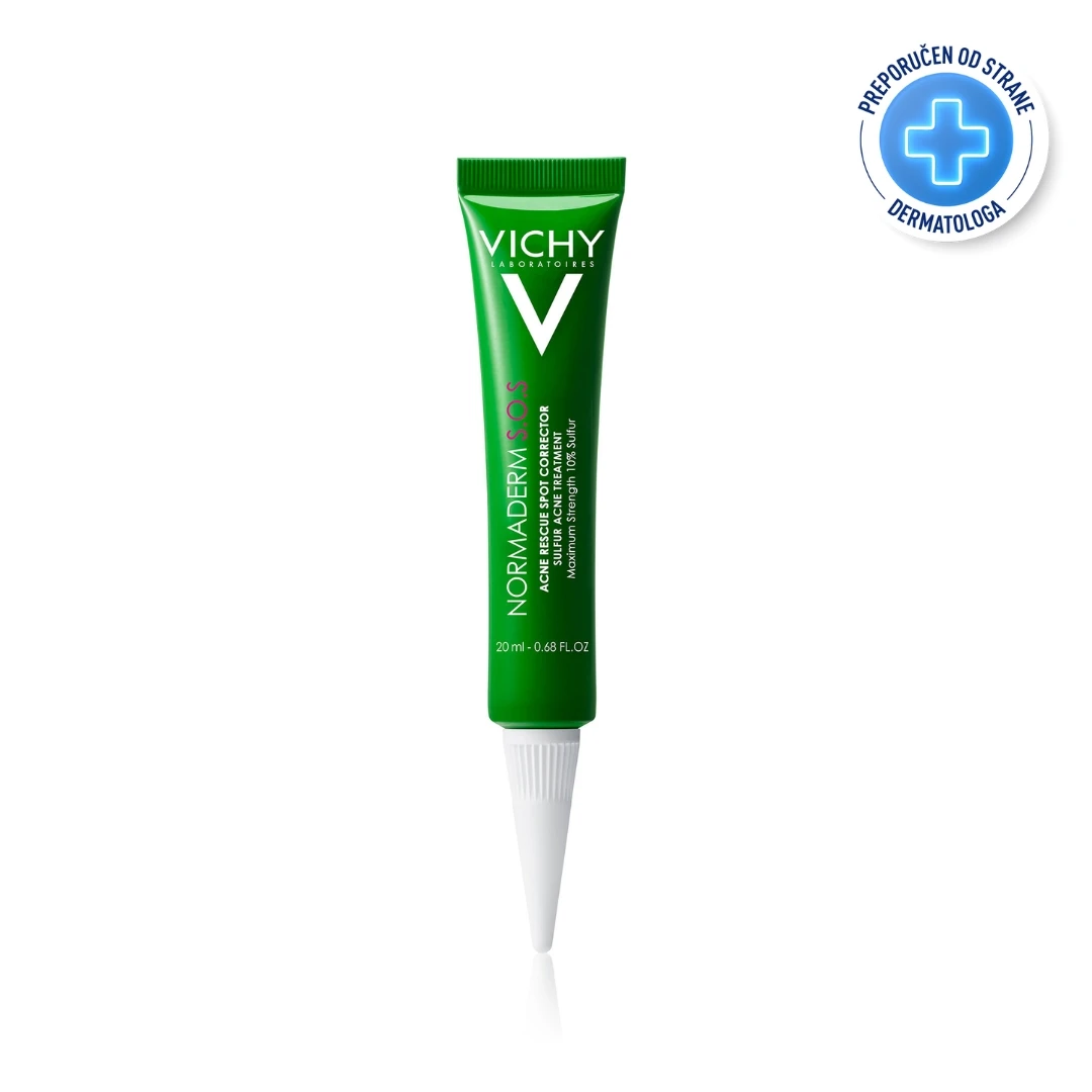 VICHY NORMADERM S.O.S. Sumporna Pasta za Masnu Kožu Sklonu Nepravilnostima i Crvenilu 20 mL