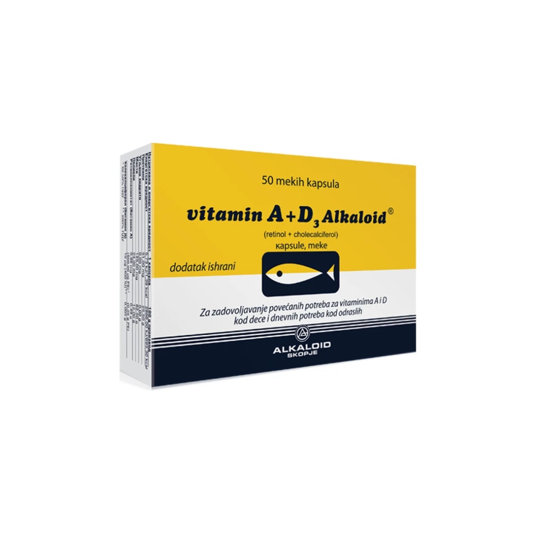 Alkaloid Vitamin A + D3 50 Kapsula