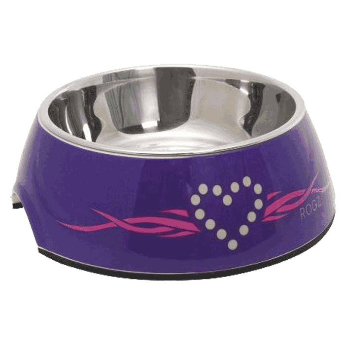 Rogz 2 u 1 Bubble Bowlz posuda, Purple Chrome