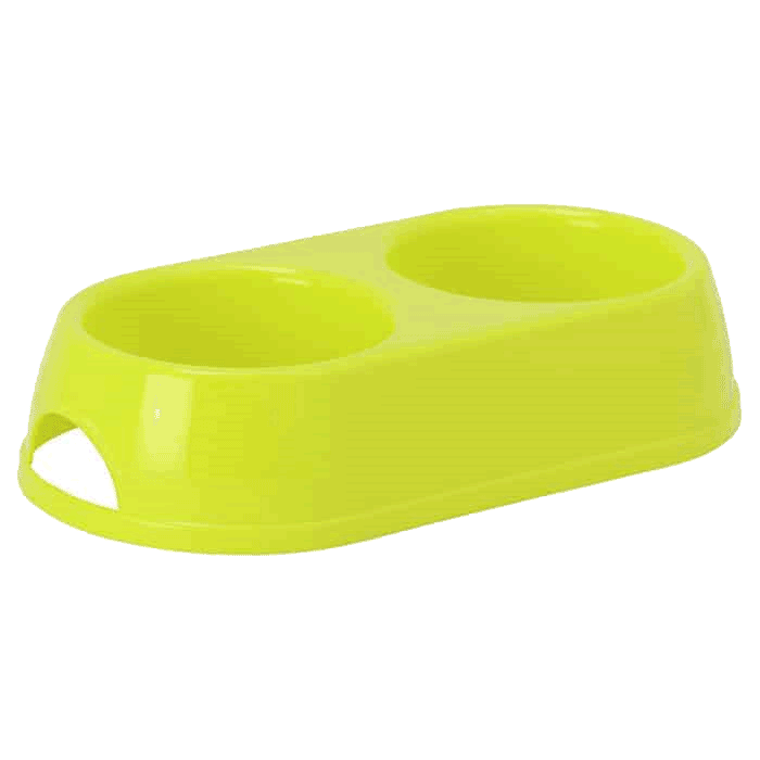 Moderna Dupla posuda za hranu i vodu Double Eco Bowl, 2 x 570 ml, žuta