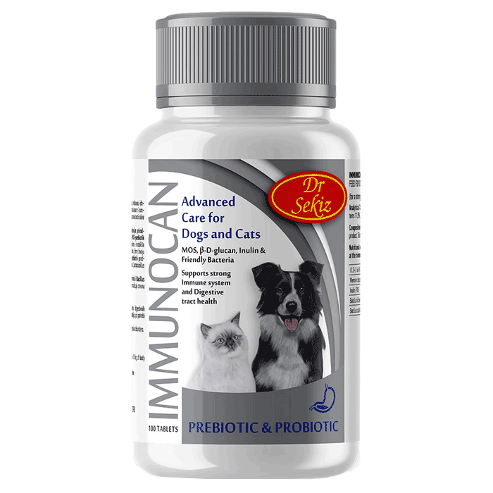Dr.Sekiz Prebiotsko-probiotski dodatak za pse i mačke Immunocan, 100 tableta