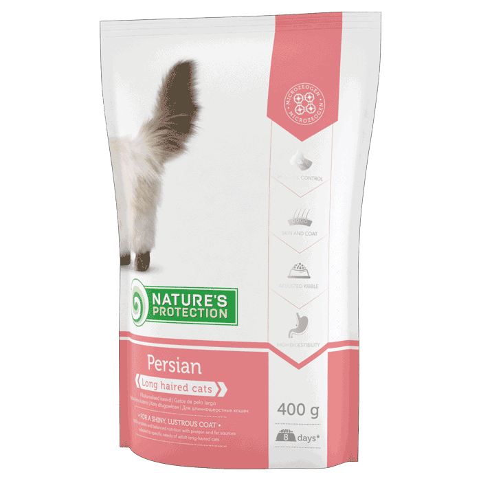 Nature's Protection Dry Feed Adult Long Hair, Živina, 400 gr