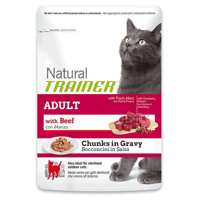 Trainer Hrana za odrasle mačke Natural Adult, Govedina