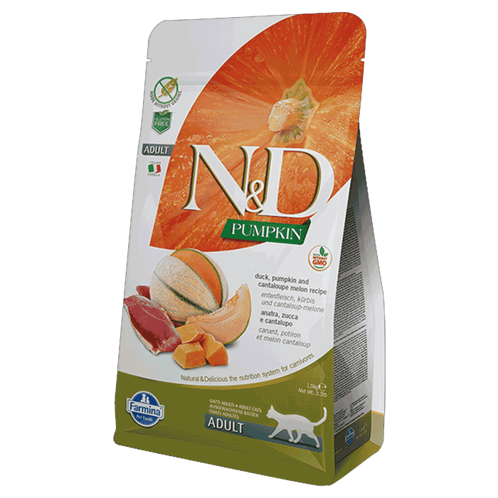 N&D Pumpkin Hrana za odrasle mačke, Bundeva i Pačetina