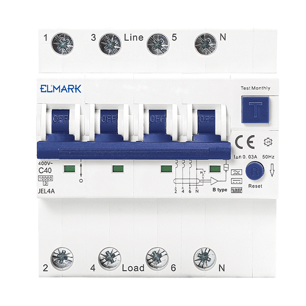 ELECTRONIC RCBO JEL4A 6kA 4P 10A/300mA