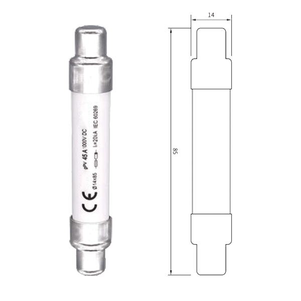 FUSE LINK 14X85 45A 1500VDC