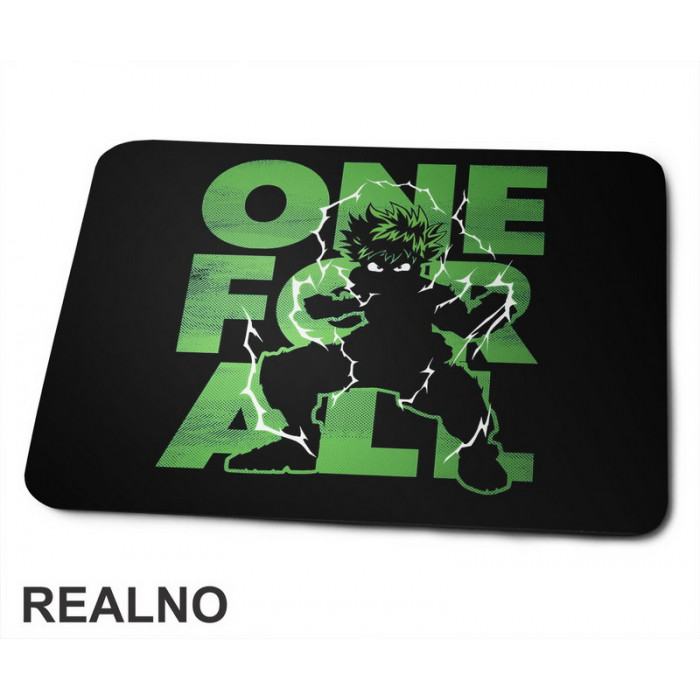 ONE FOR ALL DEKU SILHOUETTE - MY HERO ACADEMIA - PODLOGA ZA MIŠ