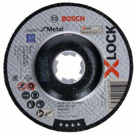 BOSCH® X-LOCK Expert for Inox and Metal rezna ploča 125×2,5 izvijena