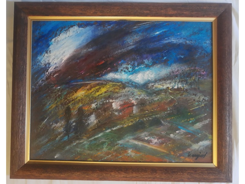 Kanjoš:" Nevreme", uramljena 42x52 cm