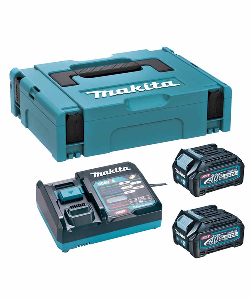 MAKITA XGT SET DC40RA, BL4040x2 MAKPAC MAKITA 191J97-1