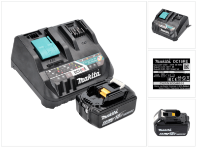 MAKITA SET 6A Brzi punjač DC18RE + 2x Baterija BL1860B 18V