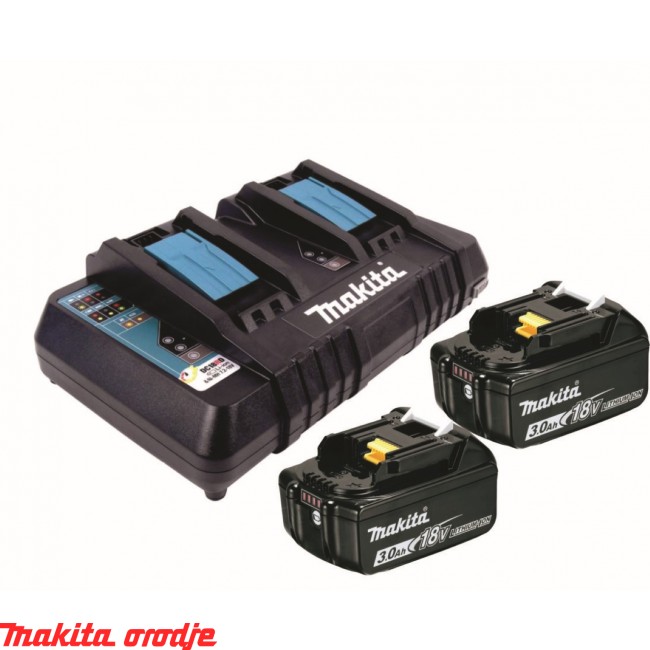 Set 9 MAKITA Brzi punjač DC18RD Baterije 18V 3.0Ah 2kom