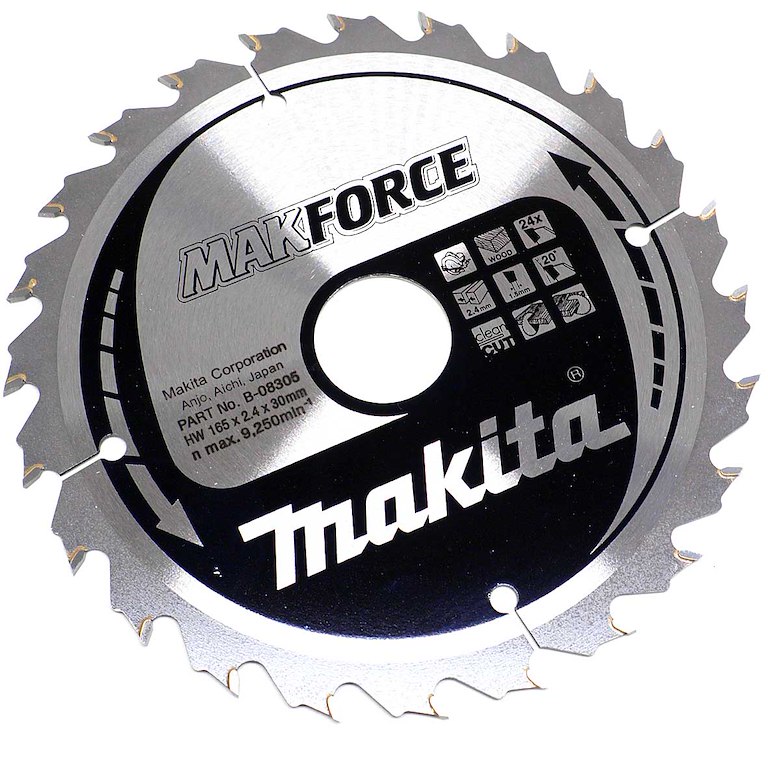 MAKITA List testere za drvo MAKForce 165×30 B-08305