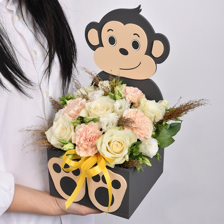 Nasmejano cvetno majmunče za bebe