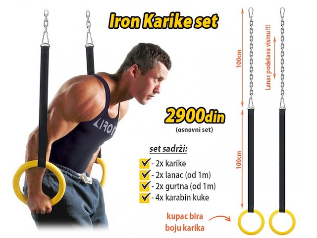 Karike set / Karike suspenzione vežbe / Iron Karike set