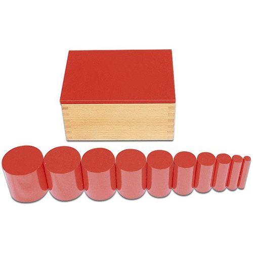 Montesori Kutija sa cilindrom crvena