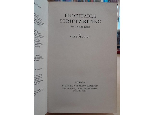 PROFITABLE SCRIPTWRITING - GALE PEDRICK