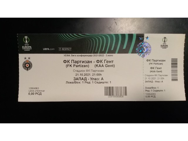 FUDBAL: PARTIZAN - GENT 21.10.2021