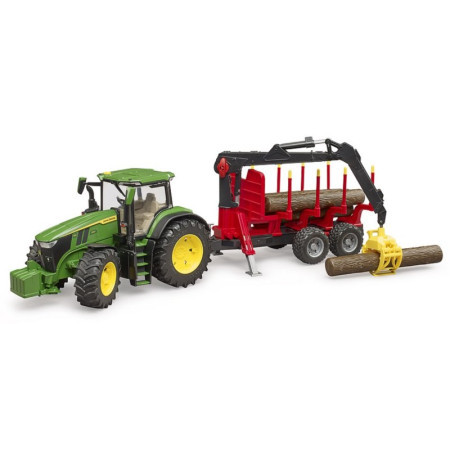 Bruder traktor John deere 7R 350 sa prikolicom za drva ( 031541 )