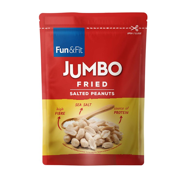 Jumbo prženi, slani, oljušteni kikiriki 180g