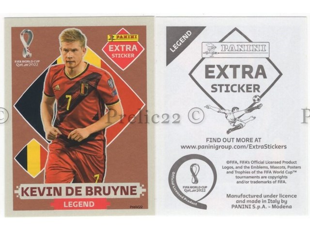 Qatar 2022 - Extra stickers Legend Kevin de Bruyne - BR