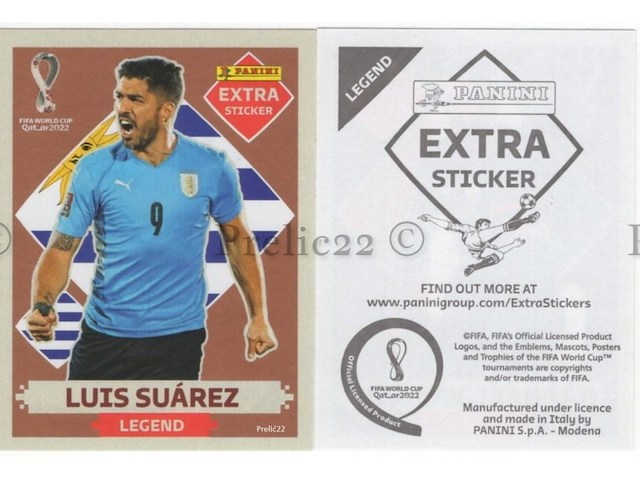 Qatar 2022 - Extra stickers Legend Luis Suarez - BRONZE