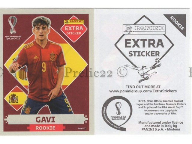 Qatar 2022 - Extra stickers ROOKIE GAVI - BASE