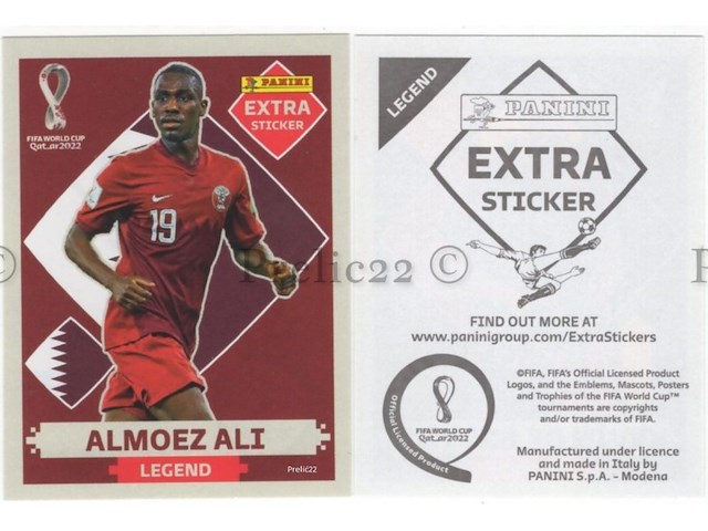 Qatar 2022 - Extra stickers Legend ALMOEZ ALI - BASE